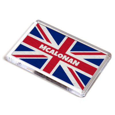 FRIDGE MAGNET - McAlonan - Union Jack Flag - Surname Gift | eBay UK