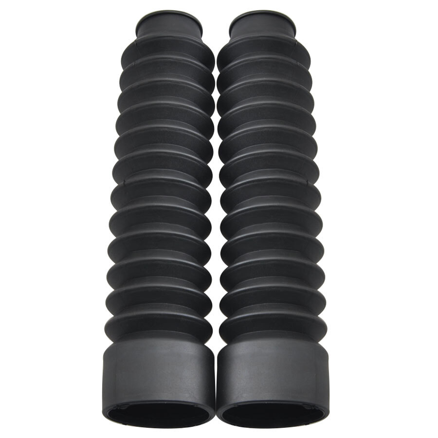 2Pcs Universal Black Front Rubber Fork Boots Shock Absorber Protector ...