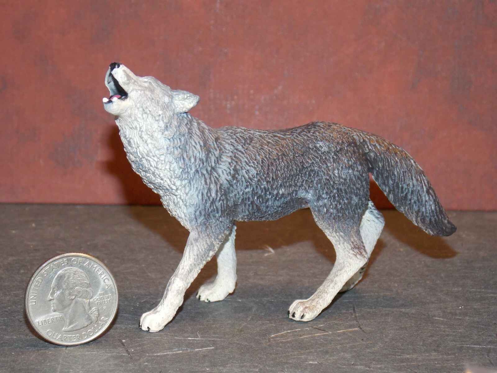 Dollhouse Miniature Gray Wolf Animal 1:12 scale Safari Ltd Dollys ...