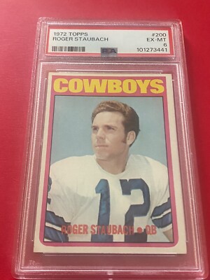 1972 Topps #200 Roger Staubach PSA 6 Cowboys ROOKIE looks NICER! | eBay