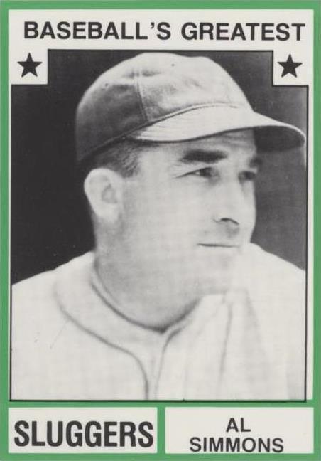 1982 TCMA Baseball's Greatest - Sluggers Al Simmons #1982-24 White Back ...