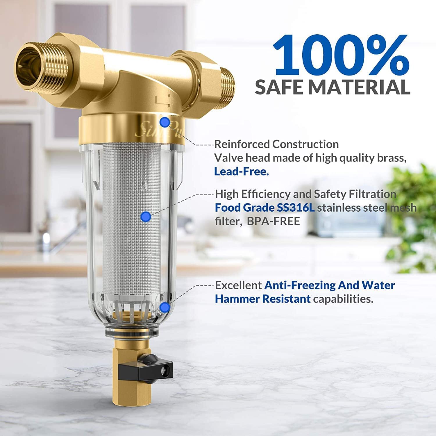 10 Inch Whole House Water Filter Housing Filtration System 10" x2.5" PP ...