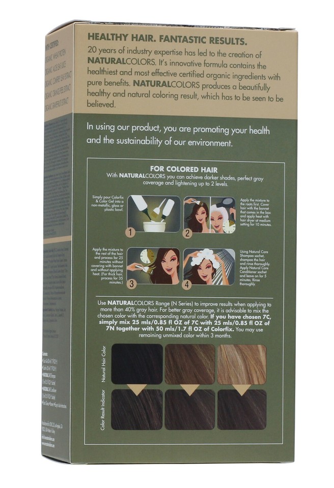ONC NATURALCOLORS 7C Medium Ash Blonde Hair Dye Healthier Permanent ...