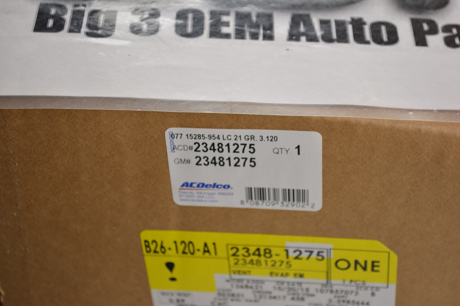 ACDelco Evaporator Emission Canister Vent with Solenoid new OEM ...