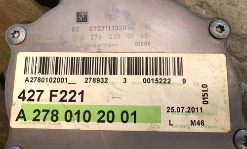 MERCEDES ML350 ML550 CL550 S550 GL550 VACUUM PUMP, 2762300165 ...