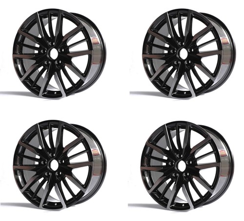 (4PC) 18" BLACK MACHINED HONDA STYLE WHEELS RIMS FIT ILX TSX TL RSX ...