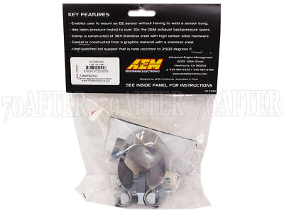 AEM UEGO Wideband No Weld O2 Oxygen Sensor Clamp Mount for 1.75"-2 ...