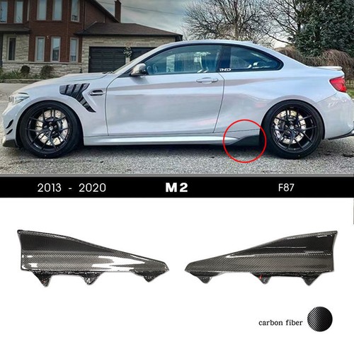 Real Carbon Fibre Side Skirts Splitter Lip for BMW 2-Series F22 M2 F87 ...