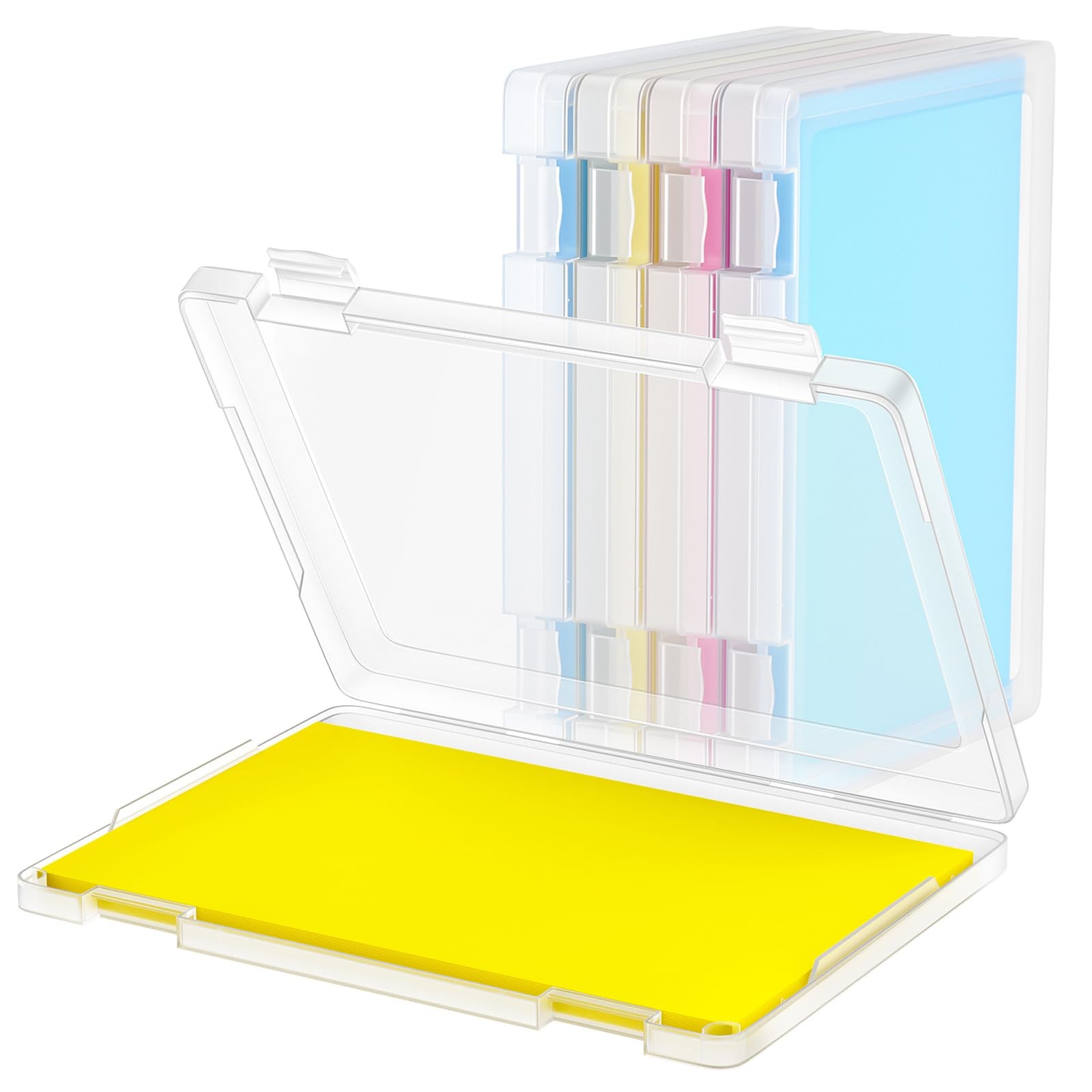 1 Pack A4 File Box Paper Organizers Holder, Transparent Document Paper ...