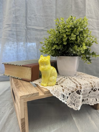 Mosser Glass Dandelion Carnival Sitting Cat 3” Tall - Glows! | eBay