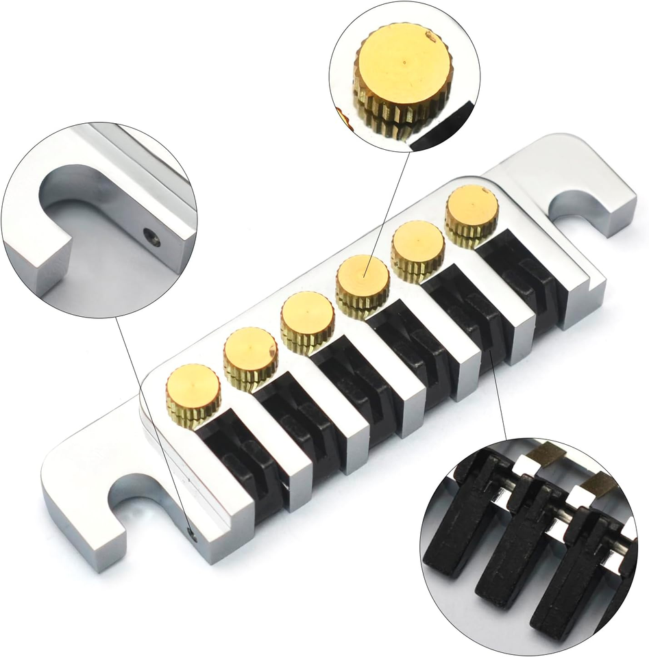 Chrome Guitar TP-6 Tailpiece Fit Epiphone,Gibson Les Paul SG ES | eBay