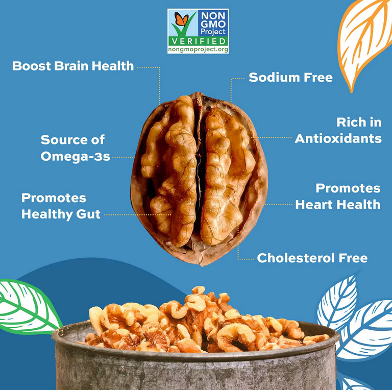 2 PACK - Member's Mark Natural Shelled Walnuts 3 lbs (Total 6 lbs) FREE ...