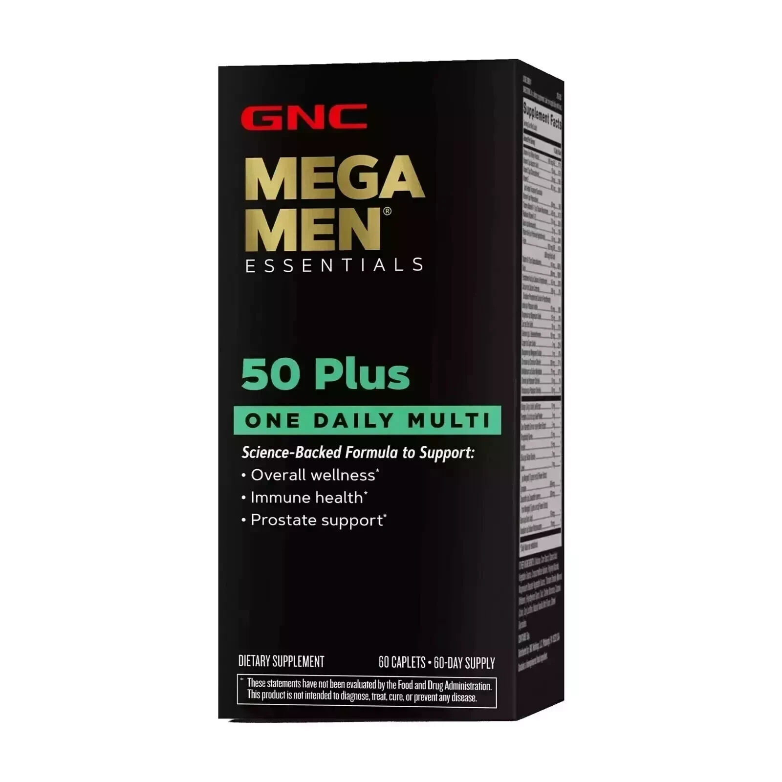 GNC Mega Men Essentials 50-Plus One Daily Multivitamin, 60 Tablets | eBay