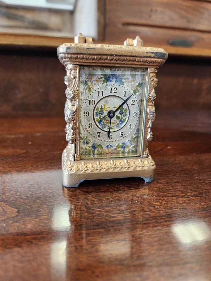Rare Ansonia 1894 "Petite" Carriage Clock with Satin Case (Working) | eBay