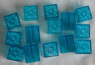 DUPLO ~ Clear BLUE~ 14 pcs Translucent Crystal Blocks ~ Lego Bricks | eBay