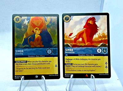 Simba Future King 188/204 Holo & Returned King 189/204 Non Holo Set ...