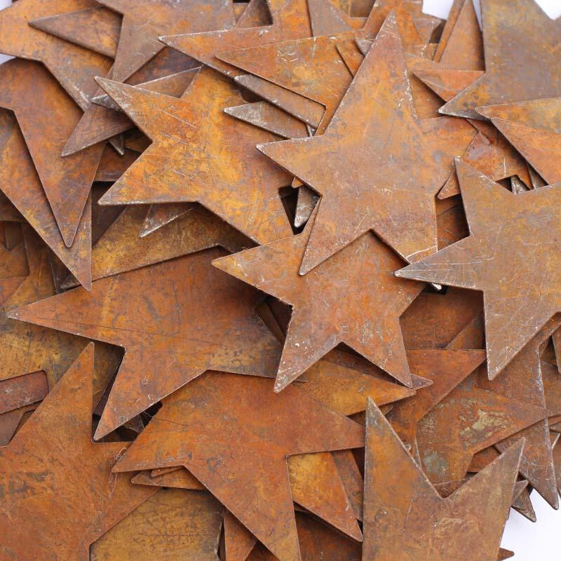 Package of 100 Bulk 2" Rusty Tin Primitive Stars | eBay