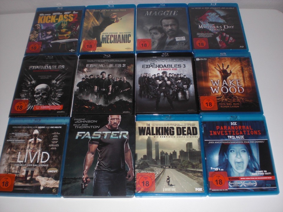 Bluray Film Sammlung Konvolut 25 Stück Uncut Horror Action Splatter ...