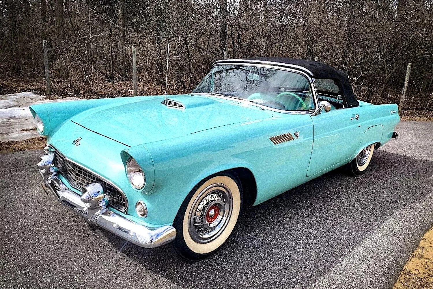 1955 T-Bird Comes With Both Tops, Original V-8