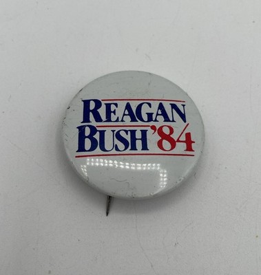 Vintage 1984 Reagan Bush 84 Campaign Button Republican Pin Ronald ...