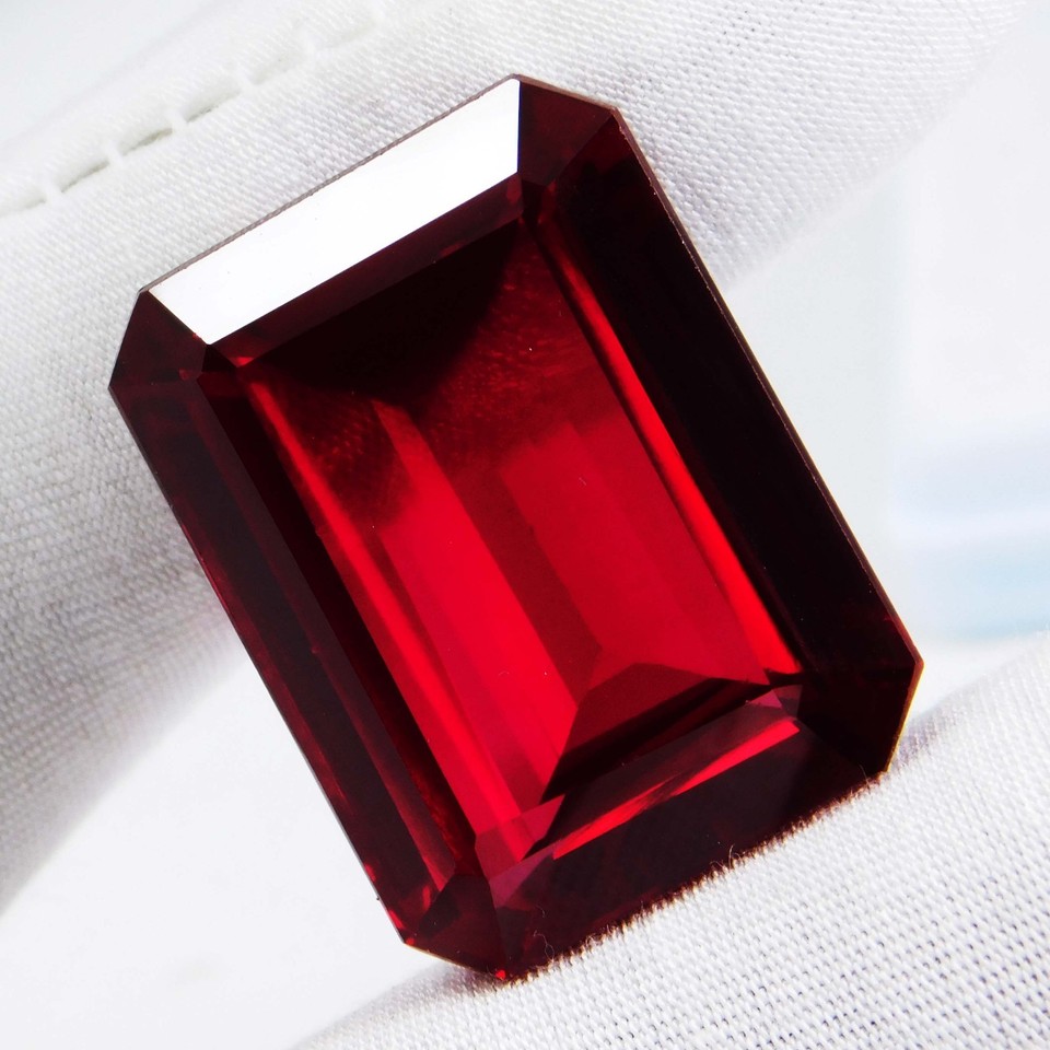 Natural Red Painite 79.40 Ct Emerald Cut Stunning "Certified" Loose ...