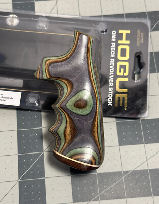 Hogue 47420 SMOOTH Lamo Camo Wood Grip w/ Stripe Cap for COLT ANACONDA ...