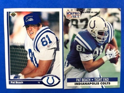 NFL - Pat Beach 1991 Upper Deck & 1991 Pro Set Football - Colts | eBay