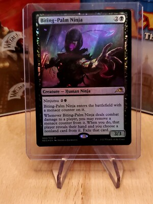 Foil Biting-palm Ninja M/NM Magic: The Gathering MTG Kamigawa: Neon ...