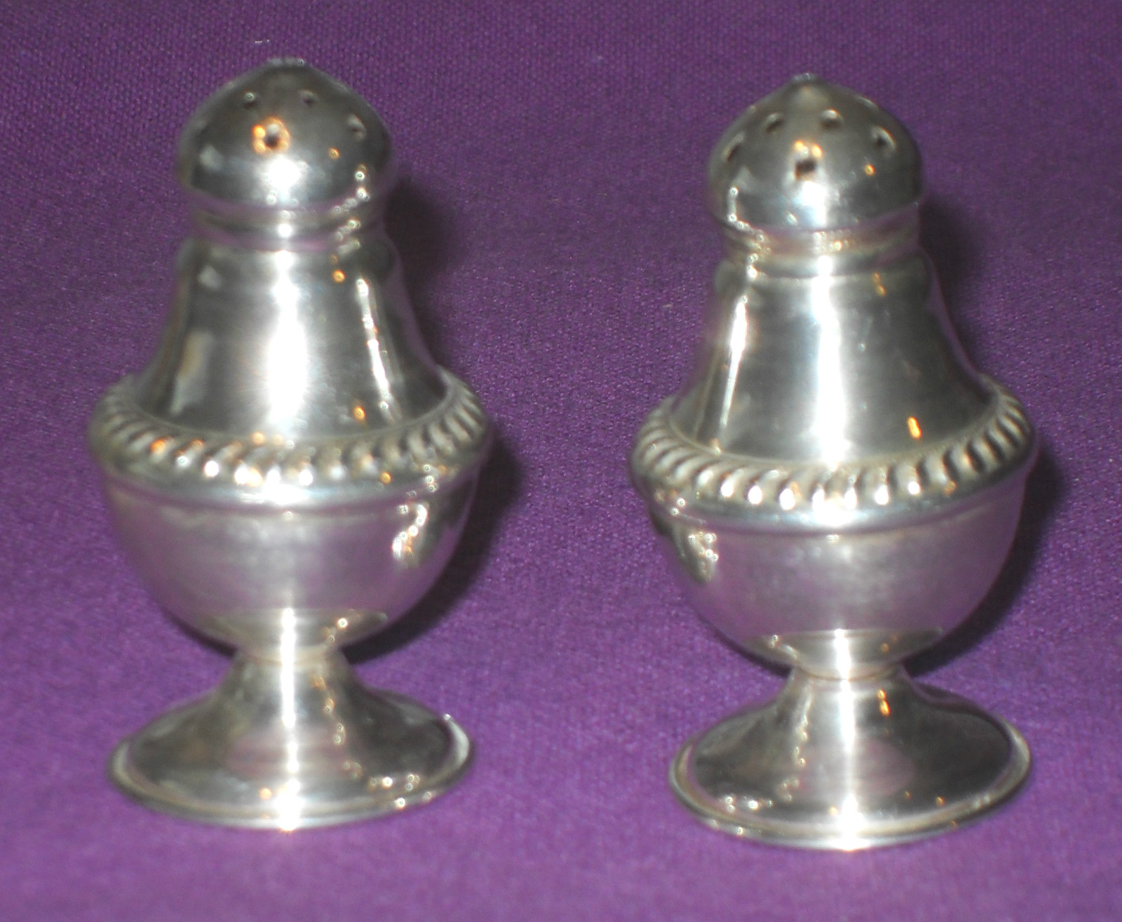 ANTIQUE 1900s N S Co OF THE USA STERLING SILVER SALT & PEPPER ...