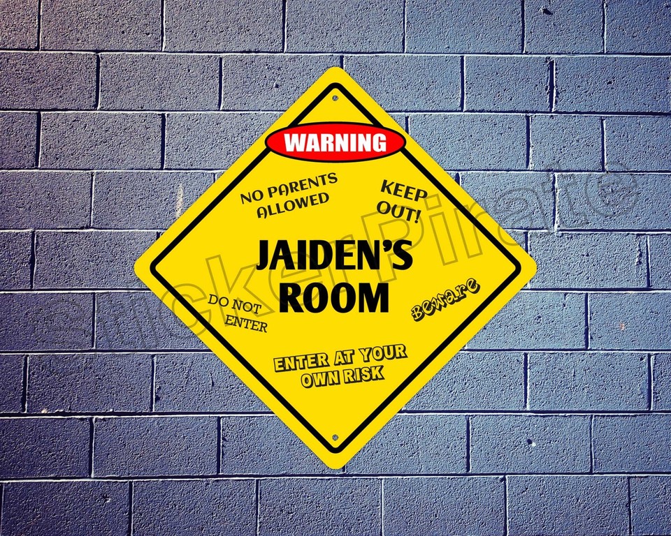 *Aluminum* Jaiden's Room Kids Room Door 12"x12" Metal Novelty Sign | eBay
