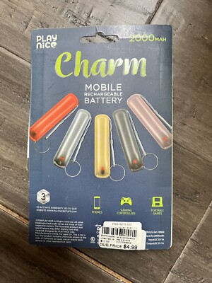 CHARM, NICE PLAY, MOBILE RECHARGEABLE BATTERY, 2000 MAH, New and Sealed ...