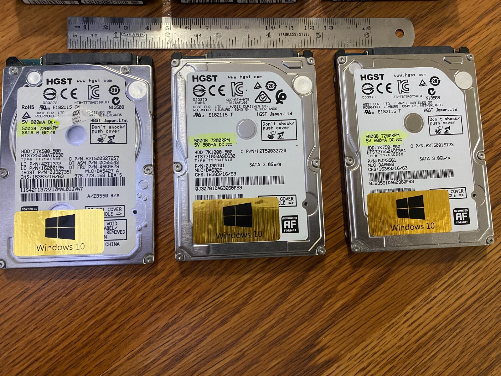 500gb + 7200 RPM SATA Laptop Hard Drives, Loaded Windows 11 or 10 ...