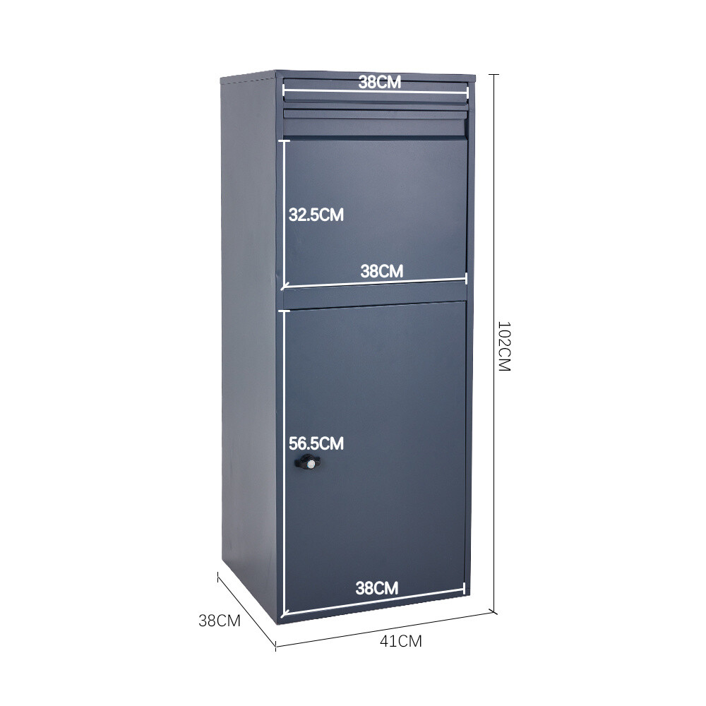 Lockable Metal Parcel Delivery Secure Dropbox Outdoor Storage Letter ...
