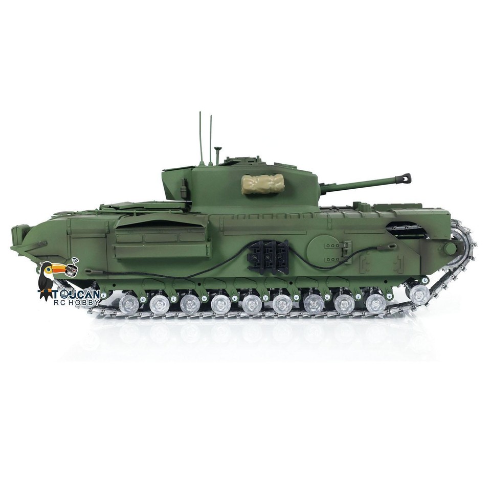 TD 1/16 RC Military Tank Churchill Mk.VII Metal Tracks Infrared Battle ...