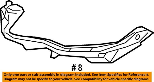 Genuine OEM Subaru 57707FJ011 Driver Front Bumper Corner Support ...