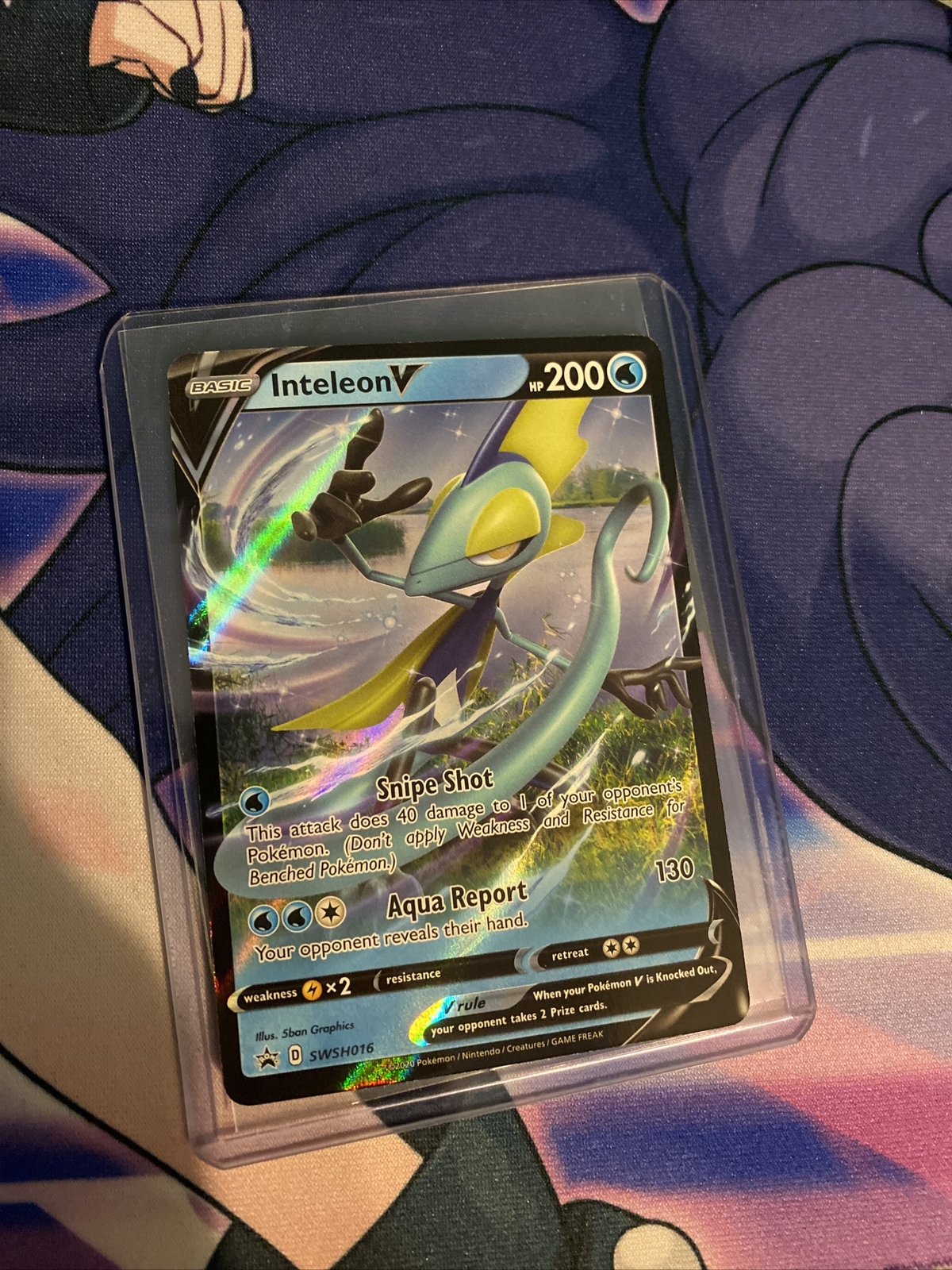 Inteleon V RARE HOLO FULL ART Pokemon Card SWSH Black Star Promos Promo ...