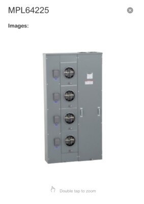 Square D Meter Pak 4 Sockets Lever Bypass 600A MPL64225.NEW | eBay