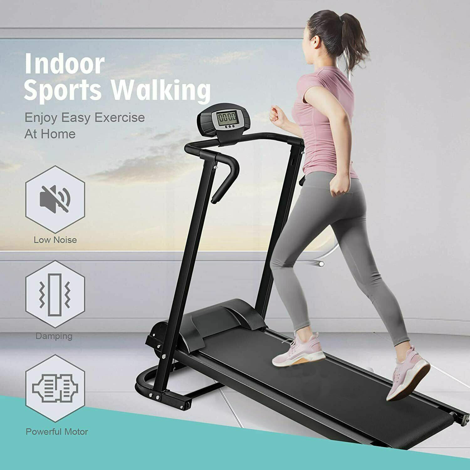 Folding Treadmill Walking Pad Non-Electric Under Desk Running Machine ...