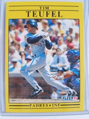 TIM TEUFEL SAN DIEGO PADRES 1991 FLEER BASEBALL CARD #U-127 | eBay