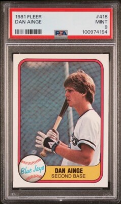 1981 Fleer #418 Dan Ainge RC-Rookie graded PSA 9 Mint | eBay
