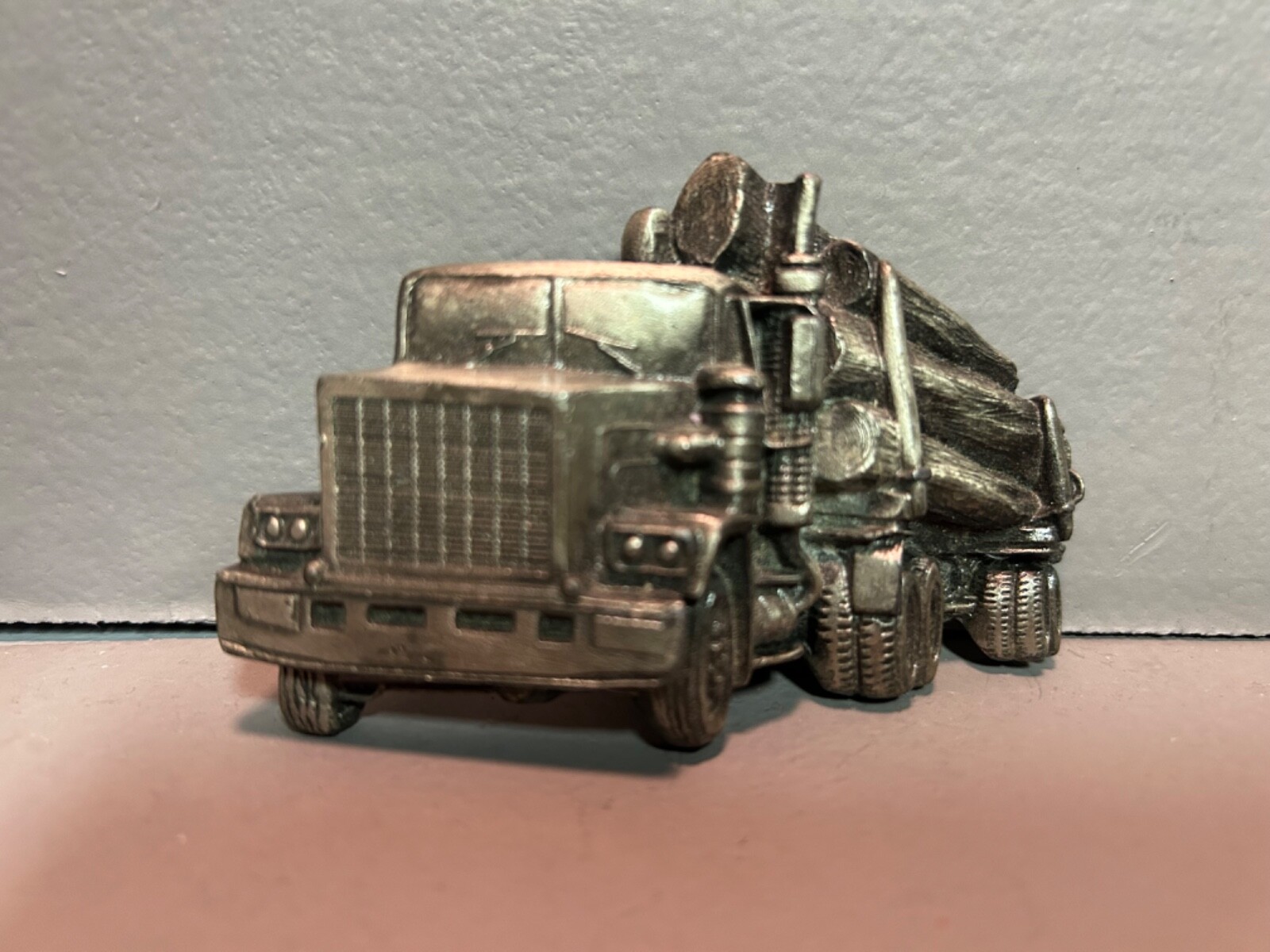 Vintage Logging Truck Belt Buckle 1979 - Gem