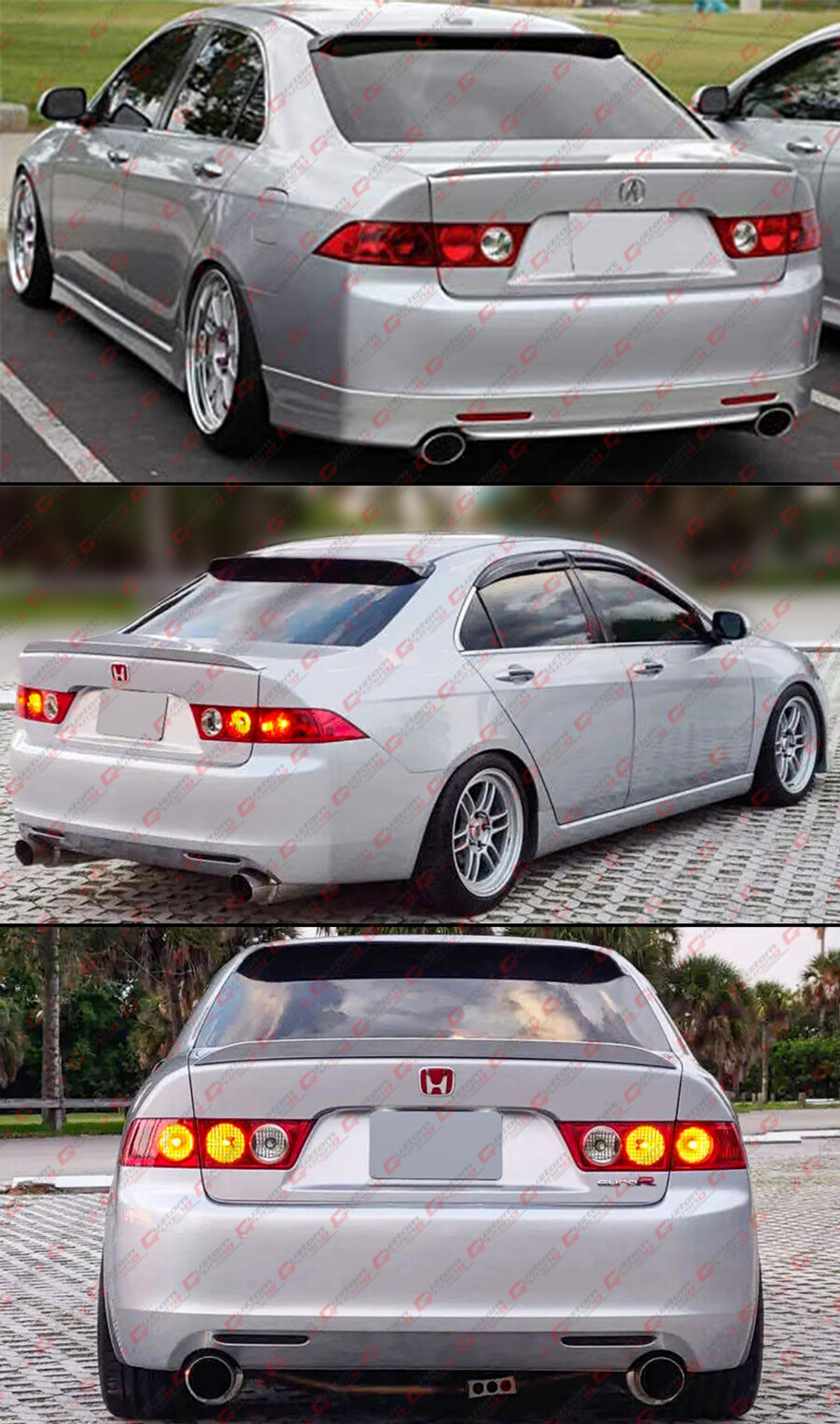 FOR 2004-2008 ACURA TSX CL8 EURO-R JDM REAR WINDOW VISOR ROOF SPOILER ...