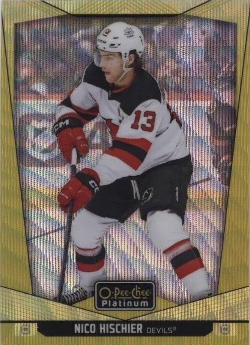 2024-25 O-Pee-Chee Platinum - Nico Hischier #89 Neon Yellow Surge for ...