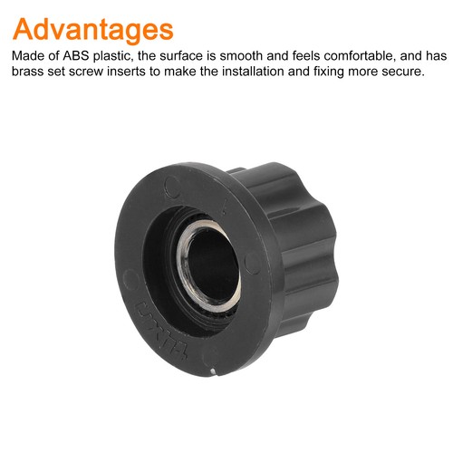 5Pcs Potentiometer Knob Fit 1/4" Shaft Pots, Set Screw Brass Insert ...