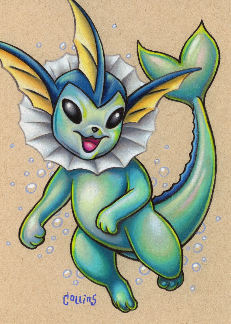 Vaporeon Pokemon Drawing