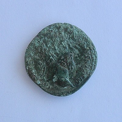 Ancient Roman Copper Bronze Coin~~Head on Obverse, Woman & SG on ...