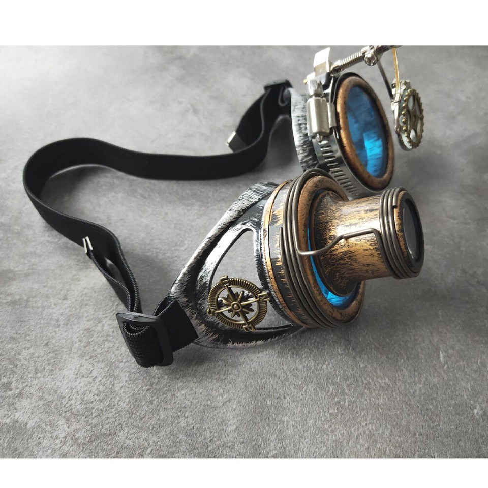 Funky Steampunk Goggles Colored Punk Ocular Gothic Men Punk Glasses ...