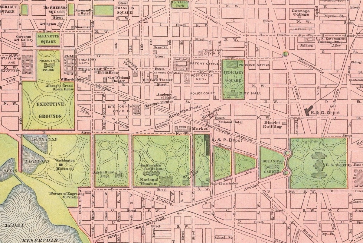 Washington Dc Street Layout L'Enfant's Sacred Design For Washington DC