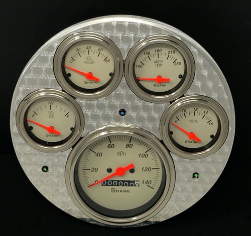 1949 1950 Chevy Car 5 Gauge Dash Panel Engine Turned Insert Mechanical ...