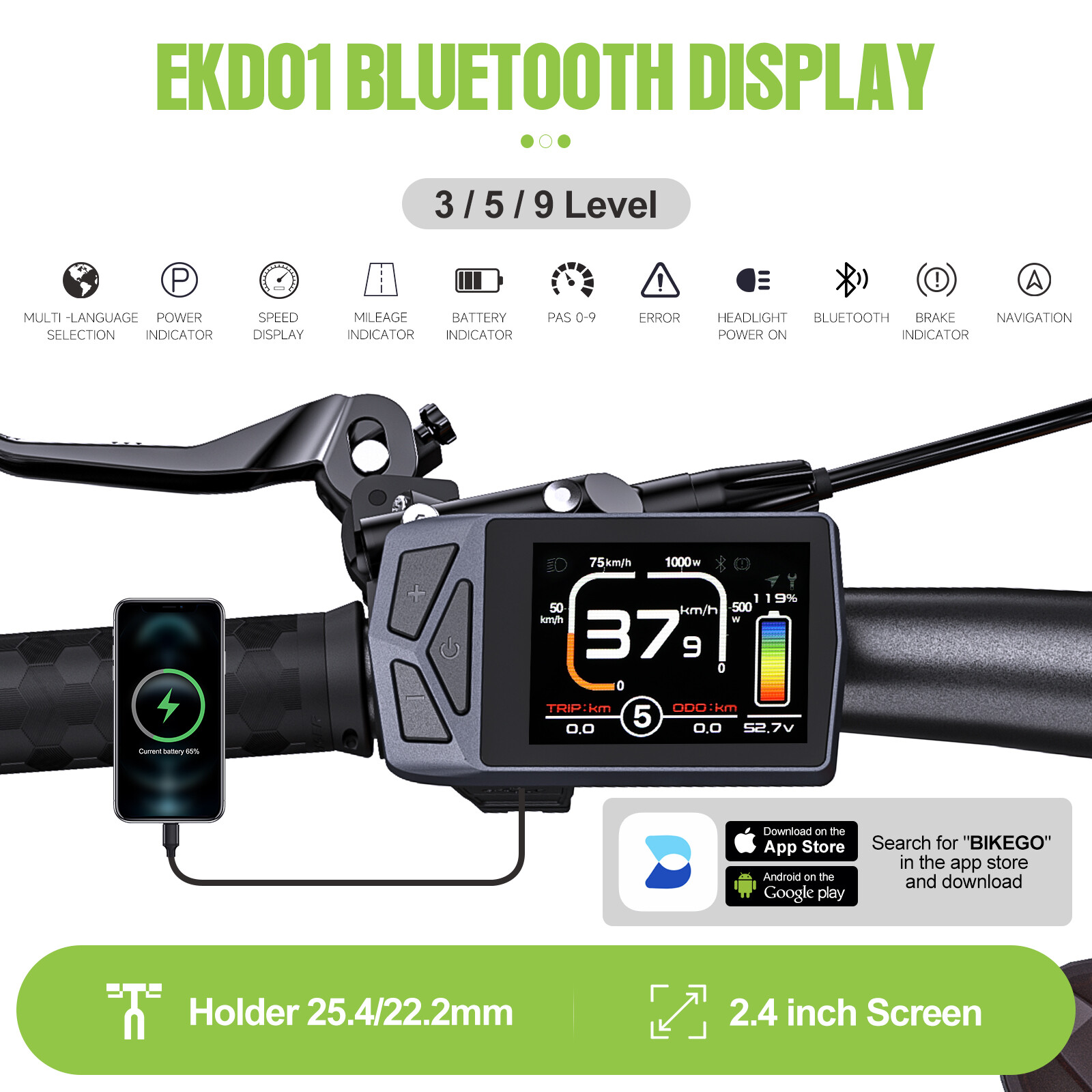 Electric Bike Multi Display EKD01 P860ML 500C for Bafang BBS HD Mid ...